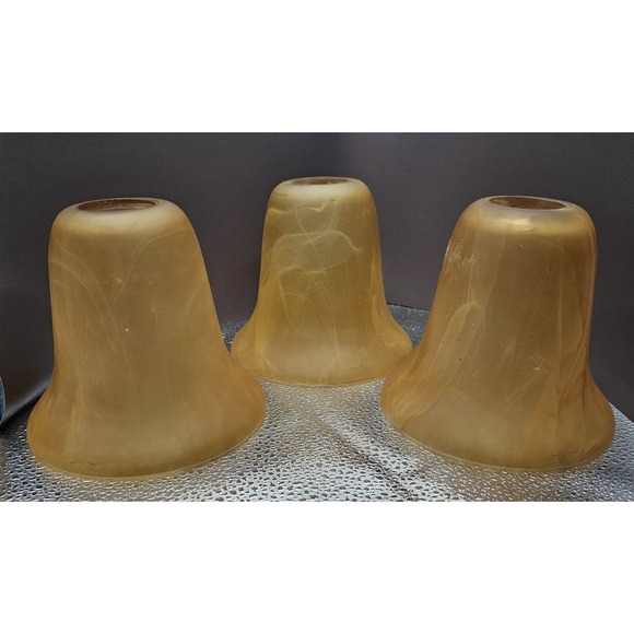 Unbranded | Accents | Three Retro Acro Aggregate Lamp Shades Slag Glass ...